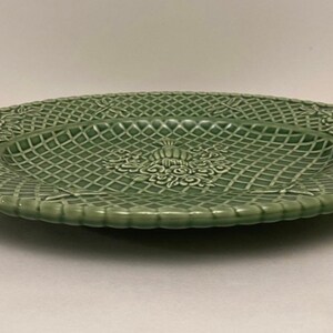 Oval Serving Platter 13 Green Lattice Rose & Dragonfly Pattern. - Etsy