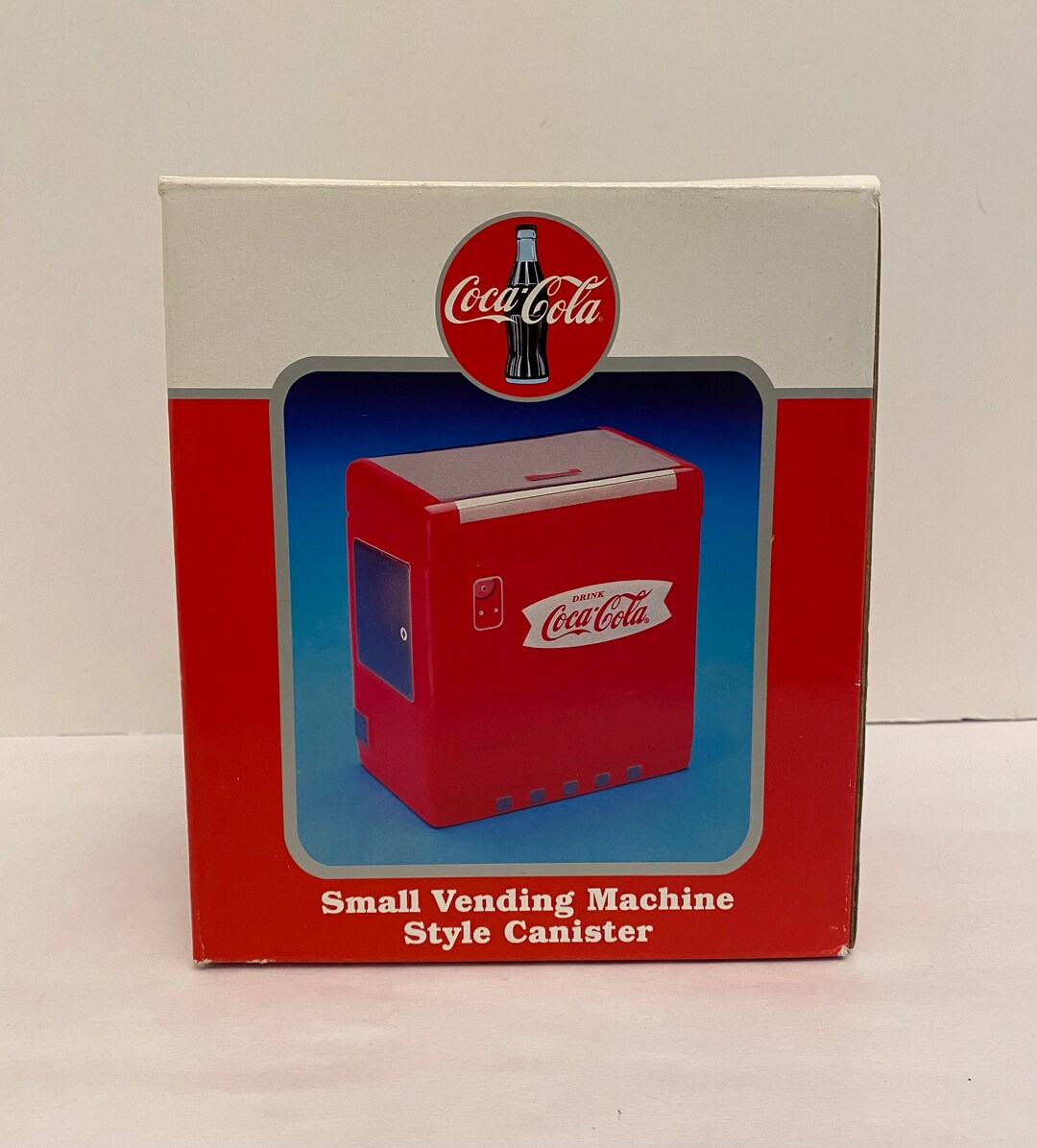Coca Cola Small Vending Machine Style Ceramic Canister 1997 New in Box ...