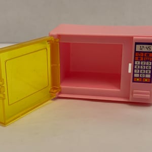 1988 Barbie Doll House Kitchen Microwave Replacement Piece Vintage Pink ...