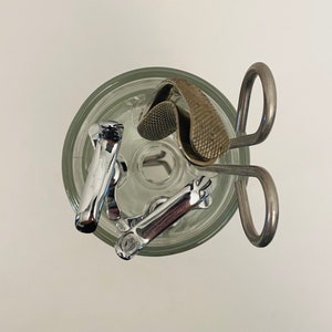 Vintage Waite Laboratories Inc NY Glass Dental Tool Cleaning Jar W/4 ...