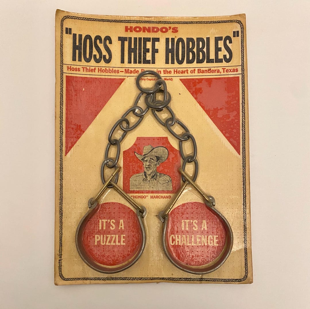 Antique Hondos hoss Thief Hobbles Puzzle Challenge Game New Factory ...