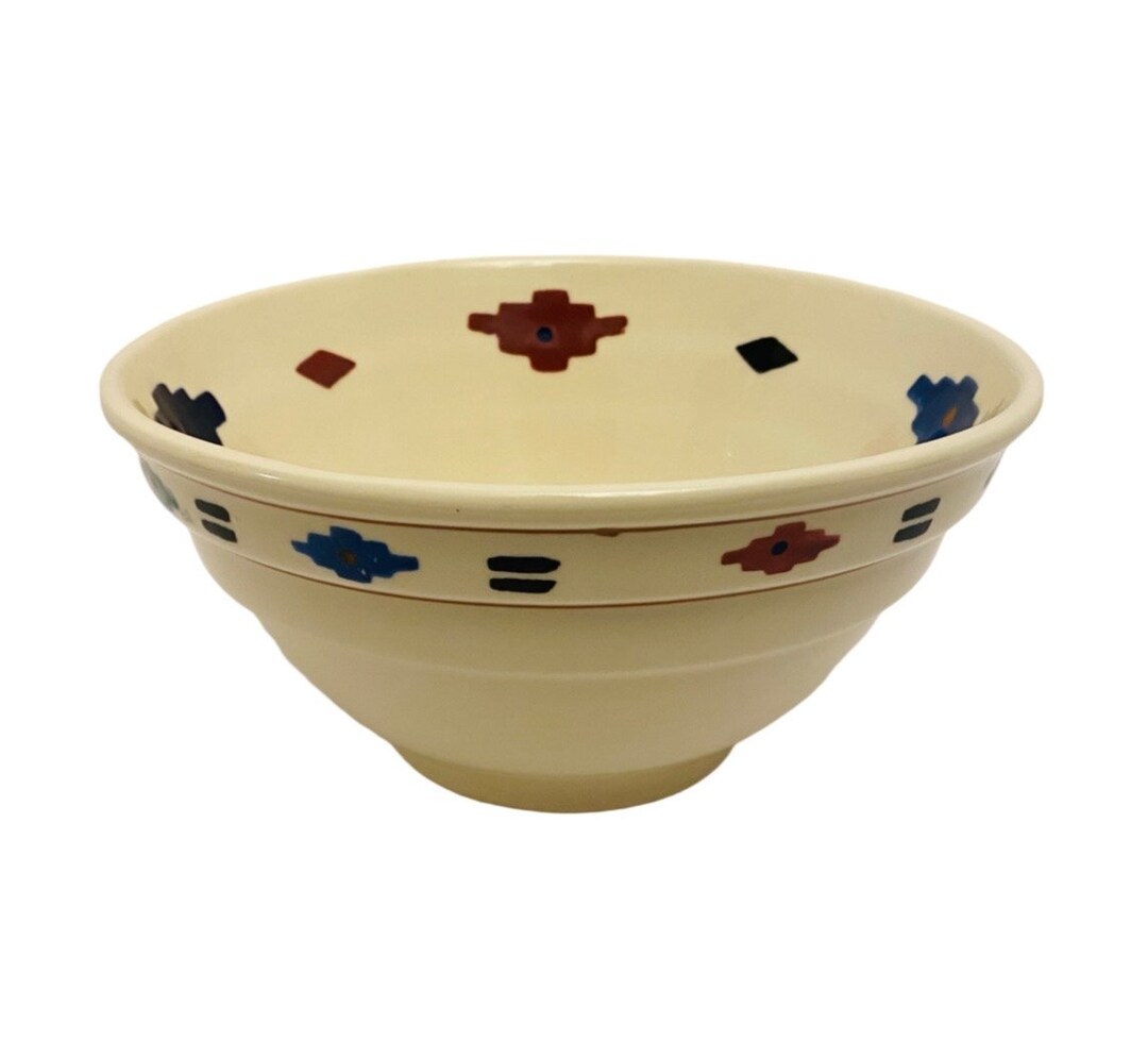 Vintage Hartstone Pottery 9.5 Cheyenne Mixing Serving Bowl Aztec ...