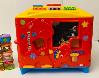 Fisher Price Incrediblock Cube W peek a Boo Blocks Sensory Tactile 23 Blocks. Etsy Canada