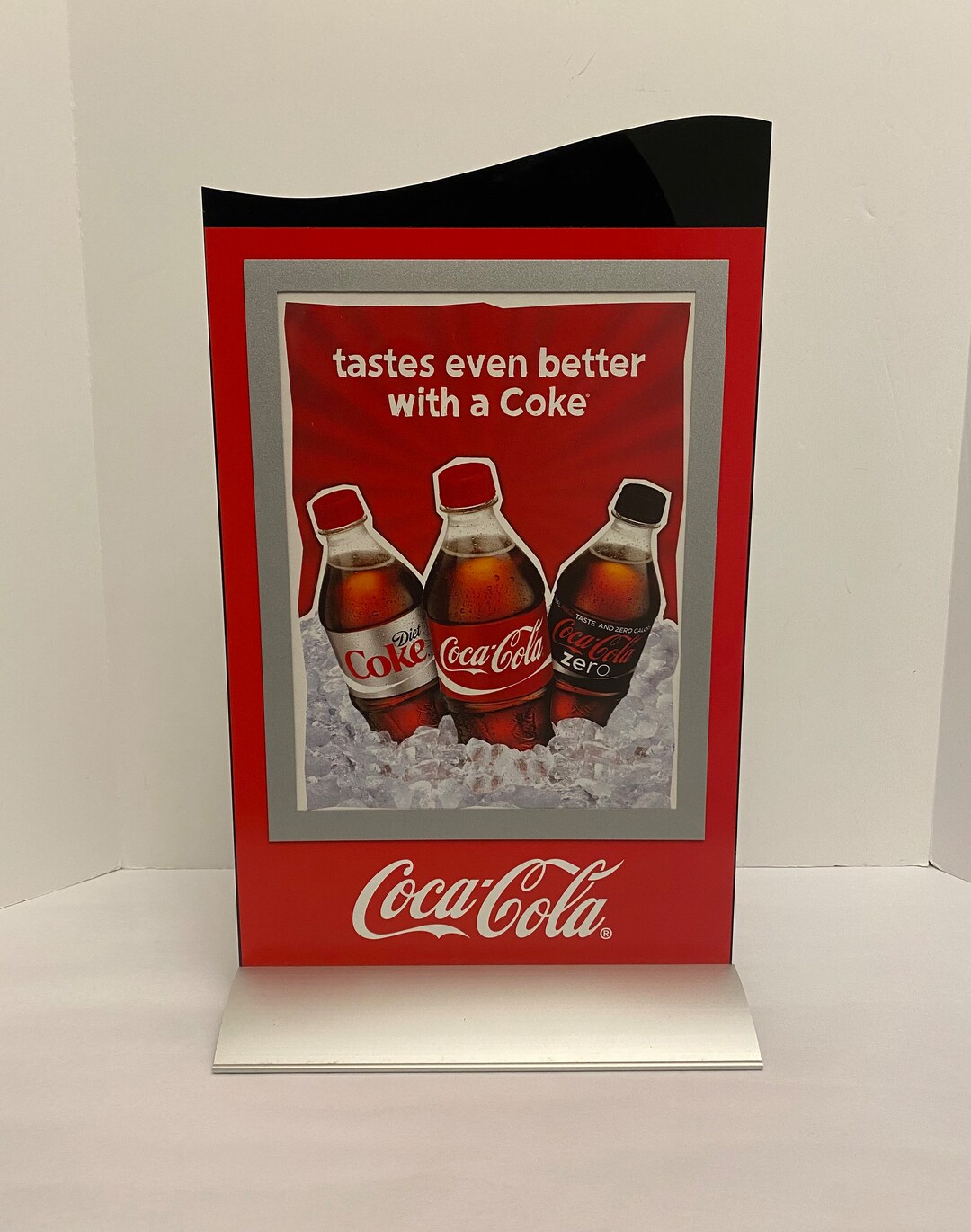 Coca-cola 18.5 Happiness to Go Plastic Counter Sign With Metal Base. - Etsy