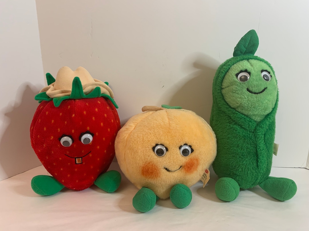 VINTAGE 1980s Del Monte Country Yumkin Peach, Strawberry & Sweet Pea ...