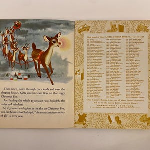 Rudolph the Red-nosed Reindeer A Little Golden Book 1958 Barbara Shook ...