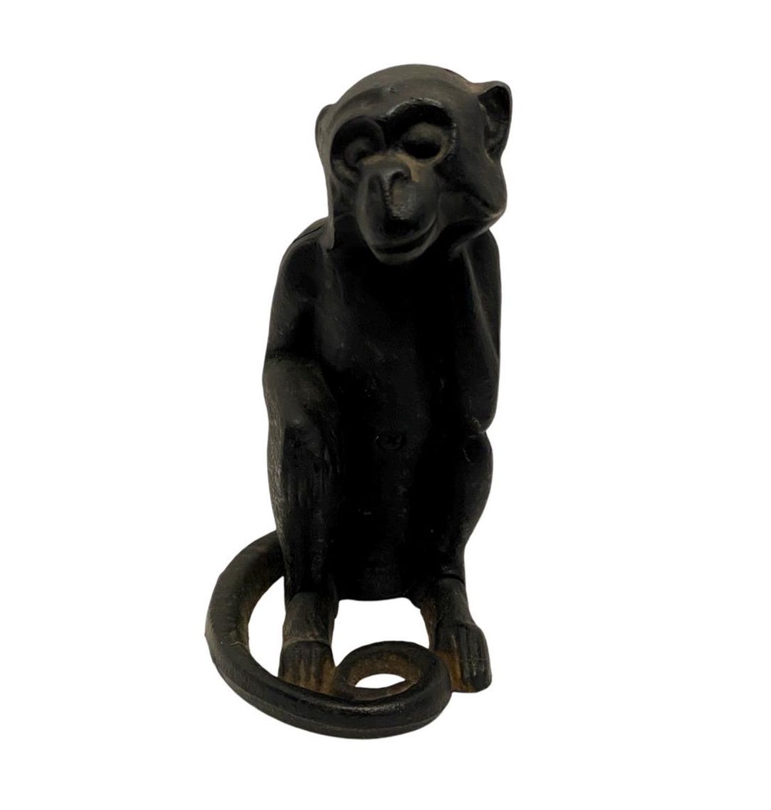 Vintage Hubley Cast Iron 8 Tall Monkey Door Stop Bank Rare ST. - Etsy