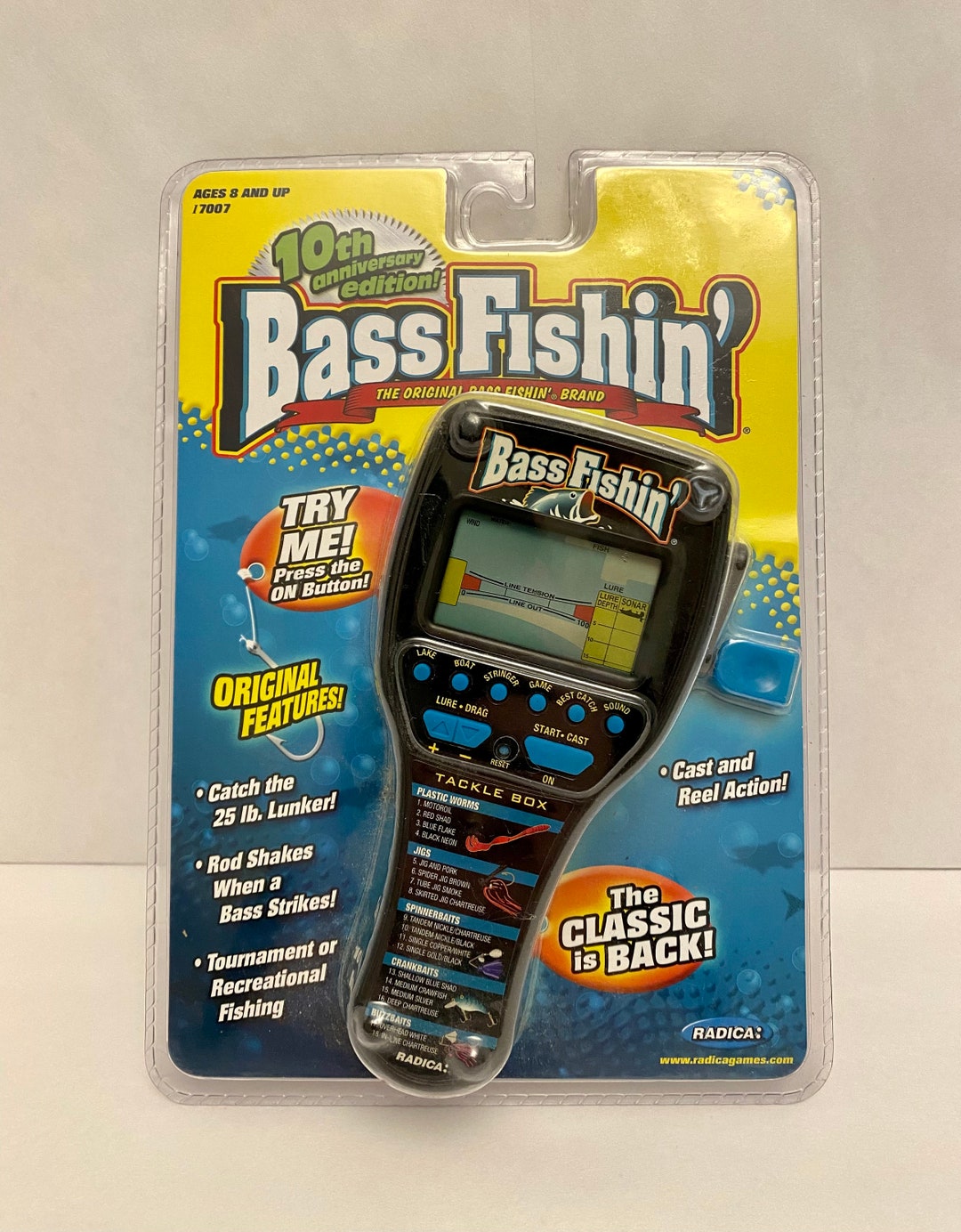 Radica Bass Fishin 10th Anniversary Electronic Handheld Electronic Game New. - Etsy