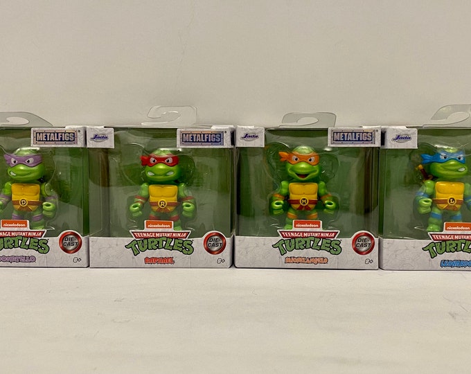 Metal Figs Teenage Mutant Ninja Turtles lot of 4 2.25 Die Cast Action ...