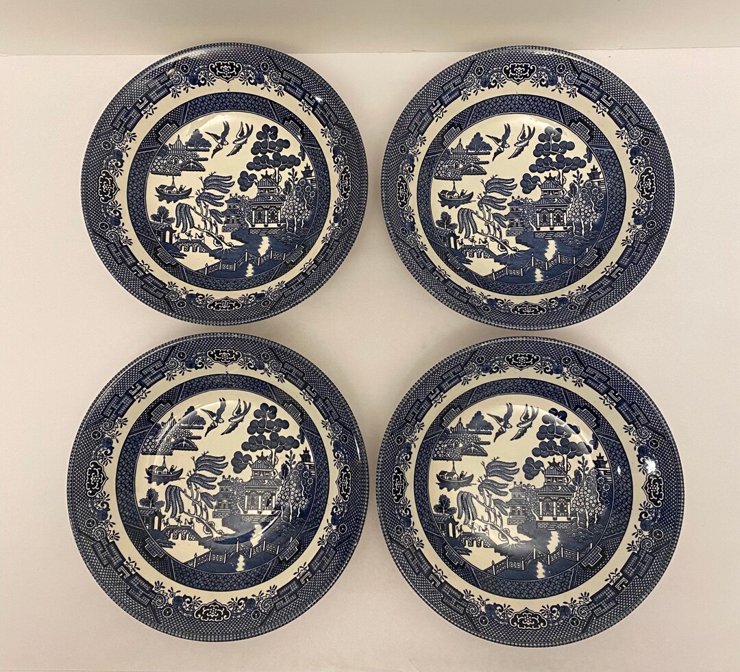 Ringtons Blue Willow James Broadhurst England 7.5 Bowls Lot of 4. - Etsy