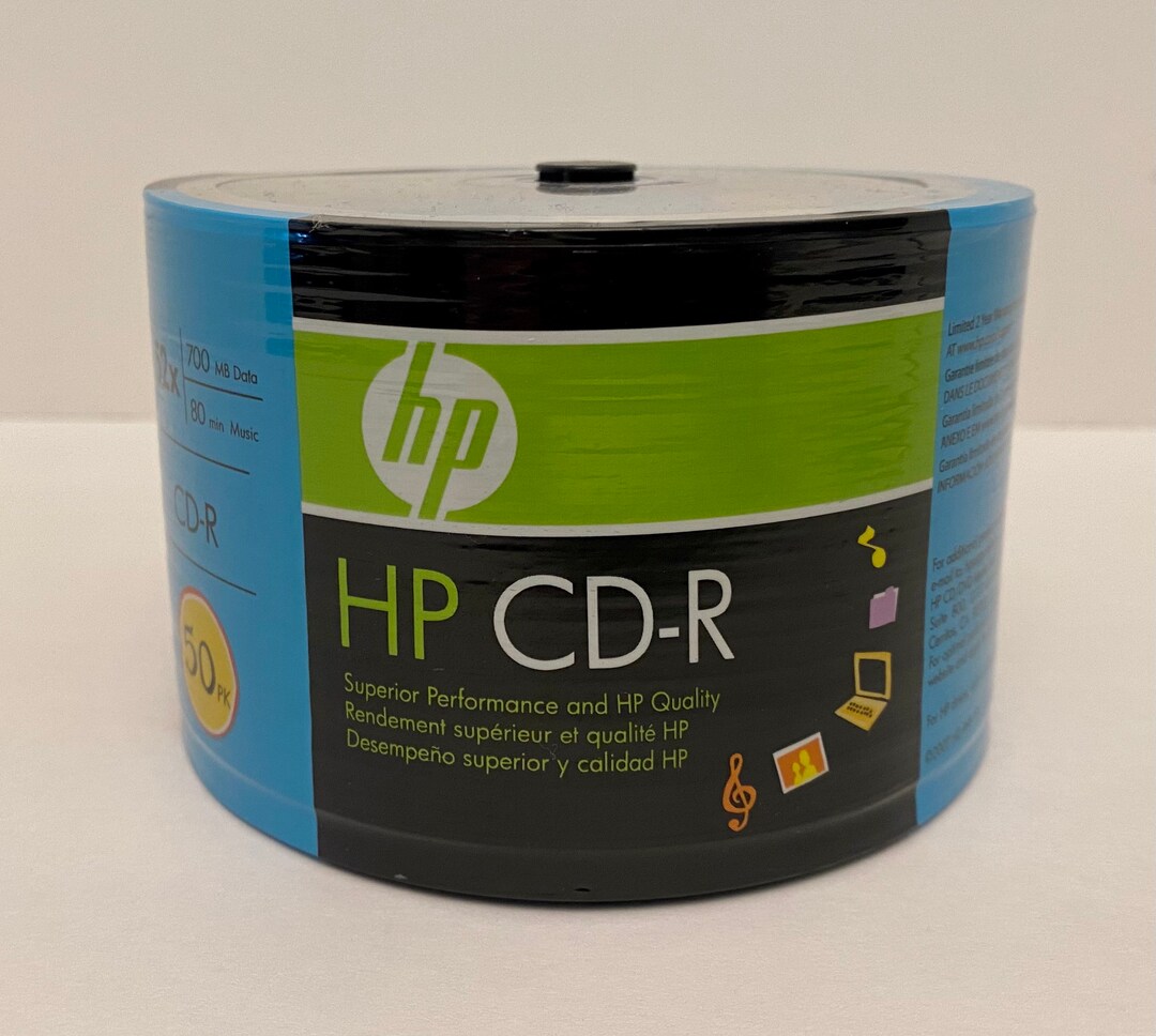 Hp 52x Cd-r 700mb 80 Min 50 Pack. - Etsy