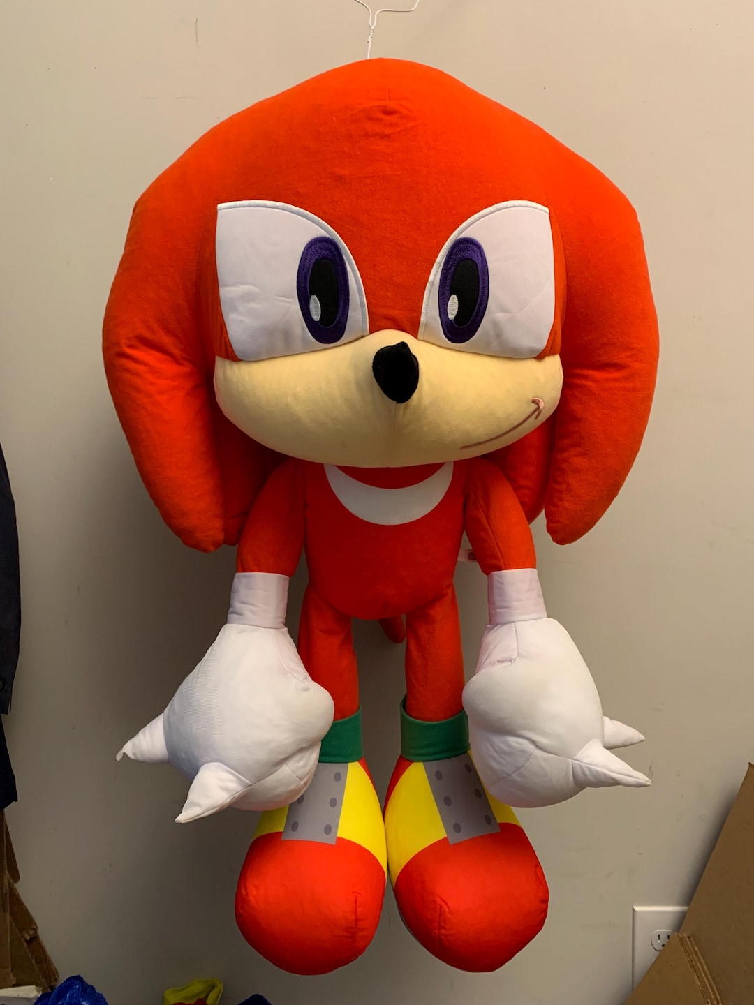Huge Rare Sega Sonic the Hedgehog Knuckles Toy Factory Jumbo Plush 34 ...