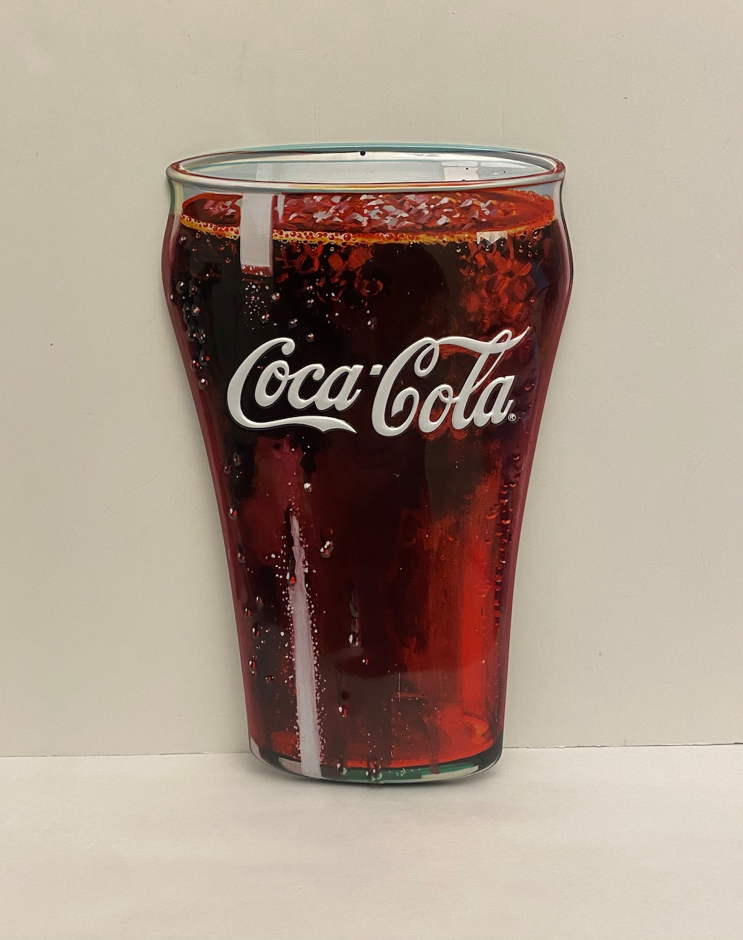 Coca Cola Glass 15 Premium Embossed Tin Sign Soda Pop Coke - Etsy