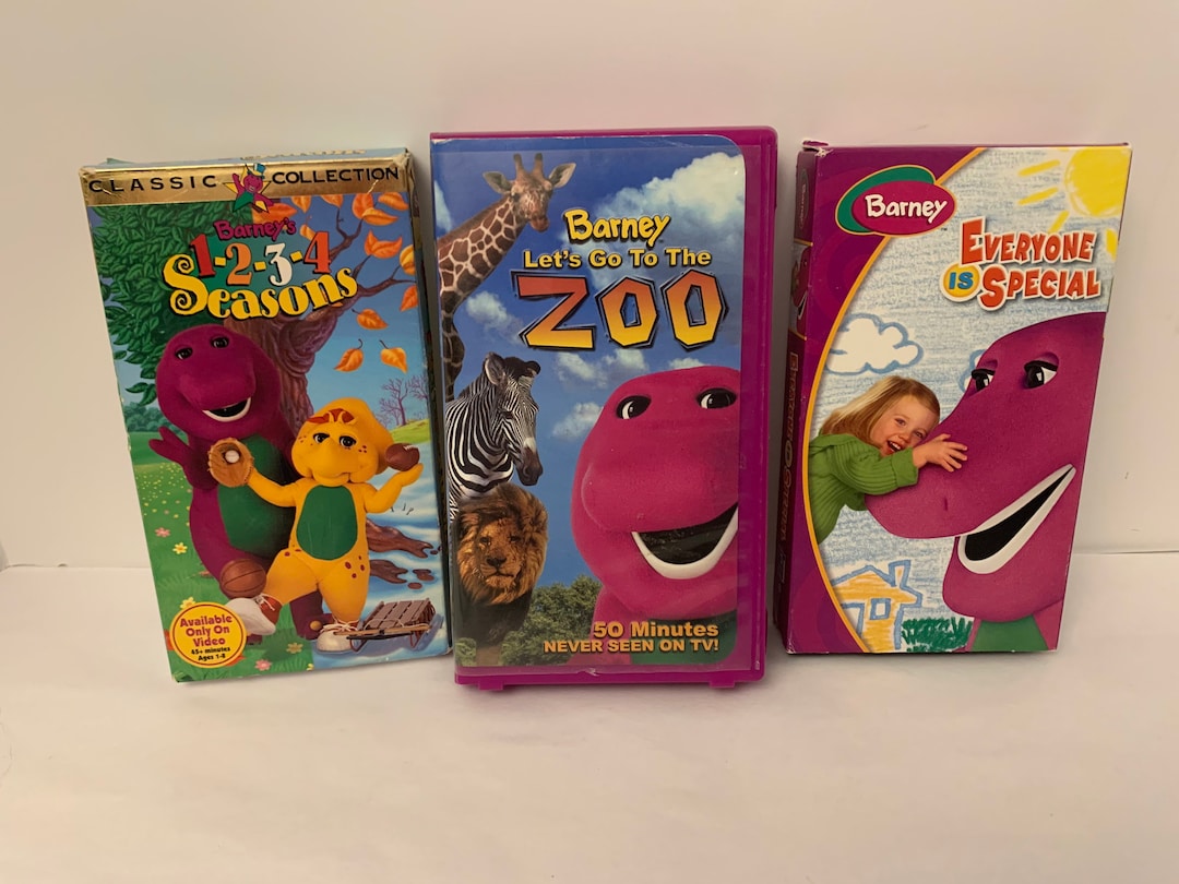 Barney VHS Lot of 3: 1-2-3-4 Seasons, Everyone is Special, Go to the ...