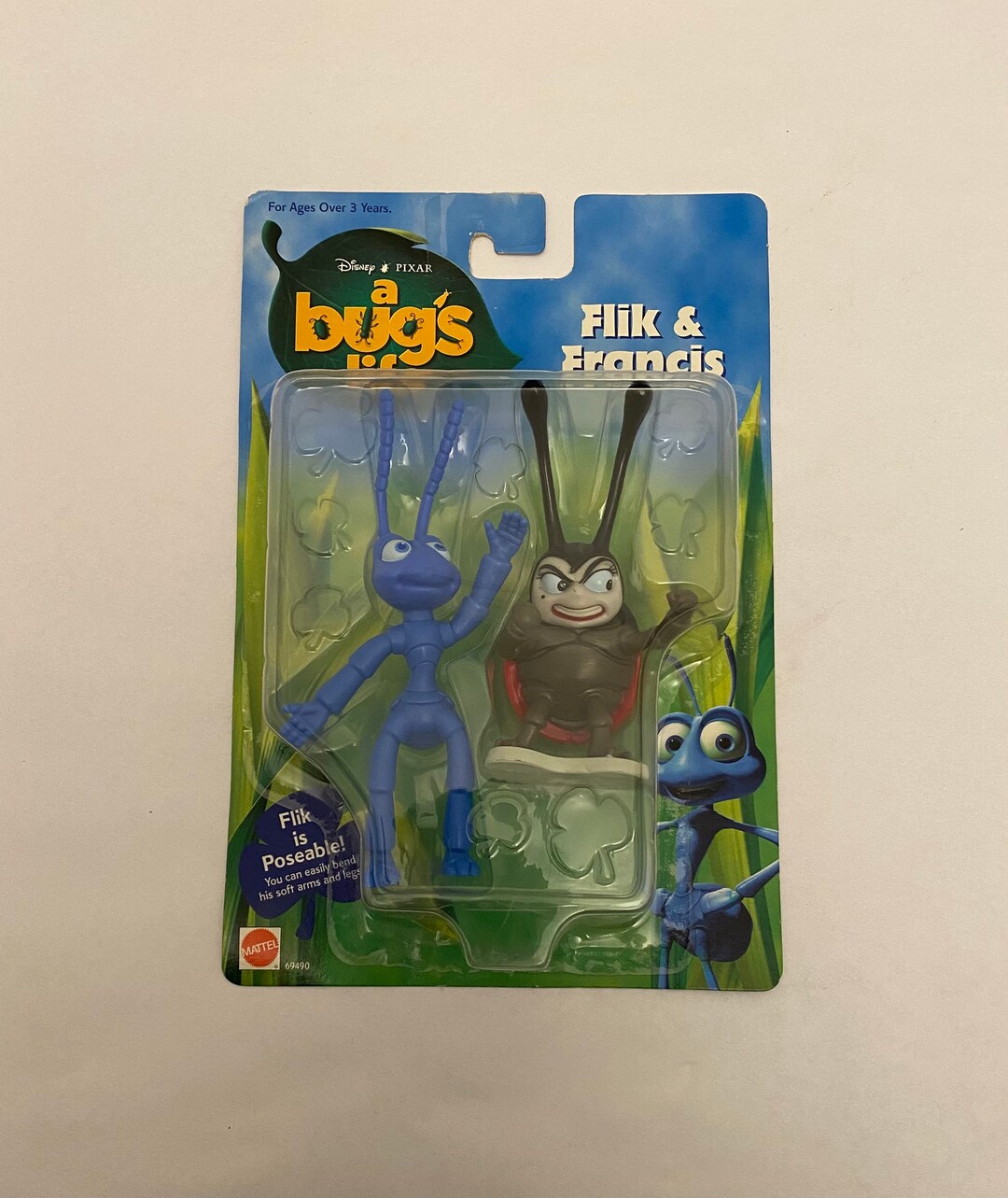 Disney Pixar A Bugs Life Flik & Francis Posable Action Figures Vintage ...