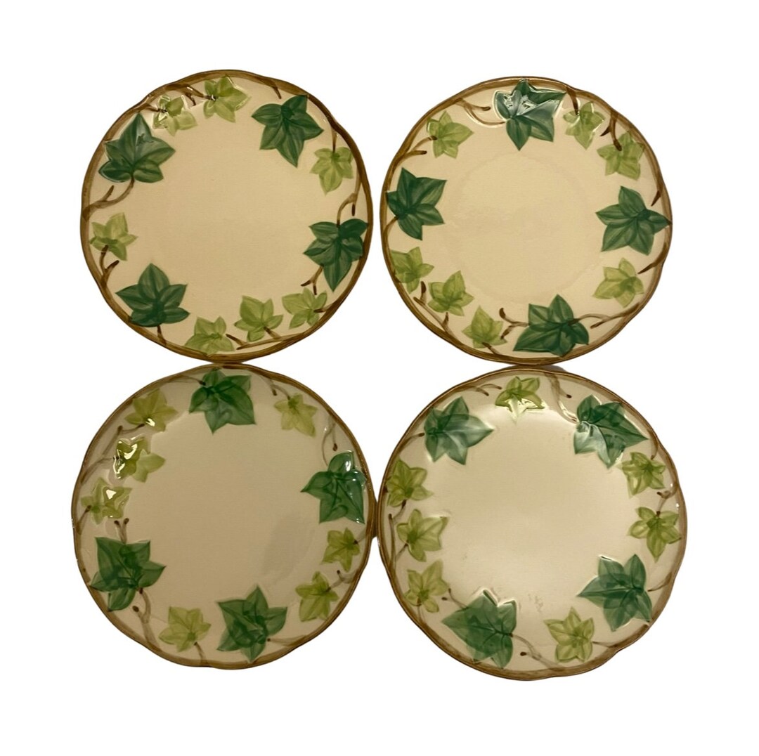 Vintage MCM Hand Painted Terrace Ivy 6 Plates Set of 4. - Etsy