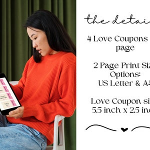 100 Printable Love Coupons - Romantic Gift for Couples, Valentine's Day ...
