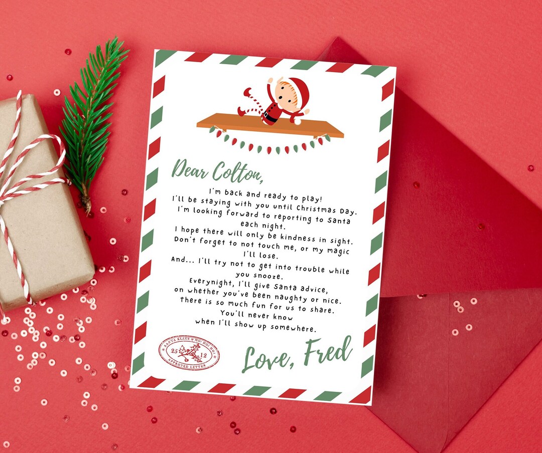 EDITABLE Elf Letter Im Back Elf Arrival Letter Elf Letter to - Etsy