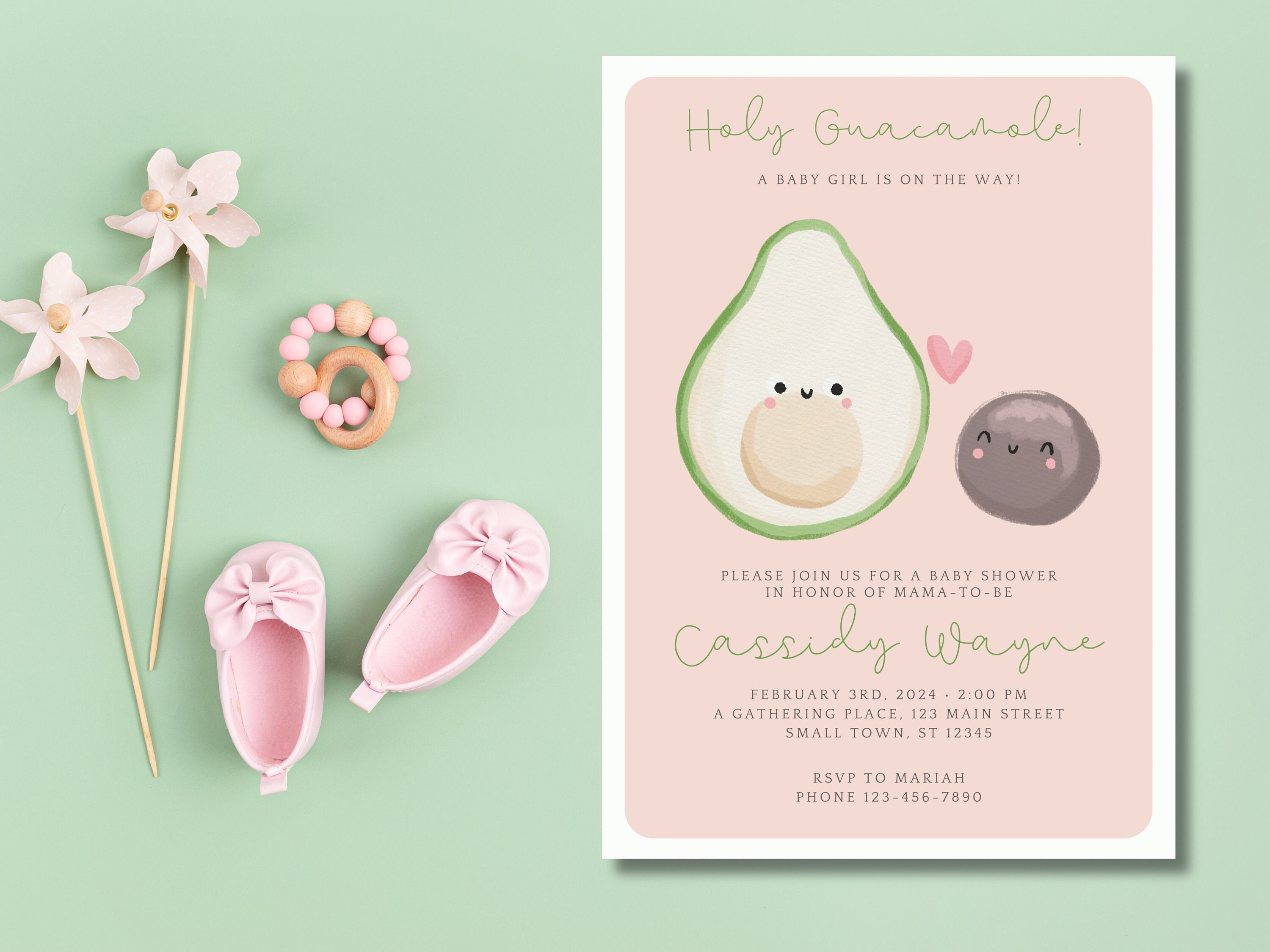EDITABLE Holy Guacamole Baby Shower Printable Invitation Baby Shower ...