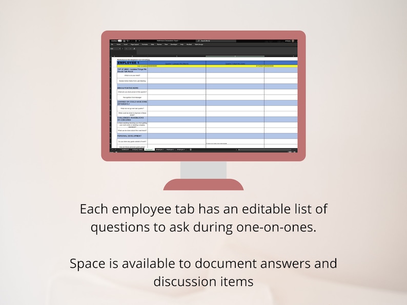 One-on-one Meeting Template for Small Business 1:1 - Etsy