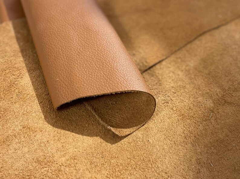 Premium Leather Large Pieces Brown Texture Leather - Etsy