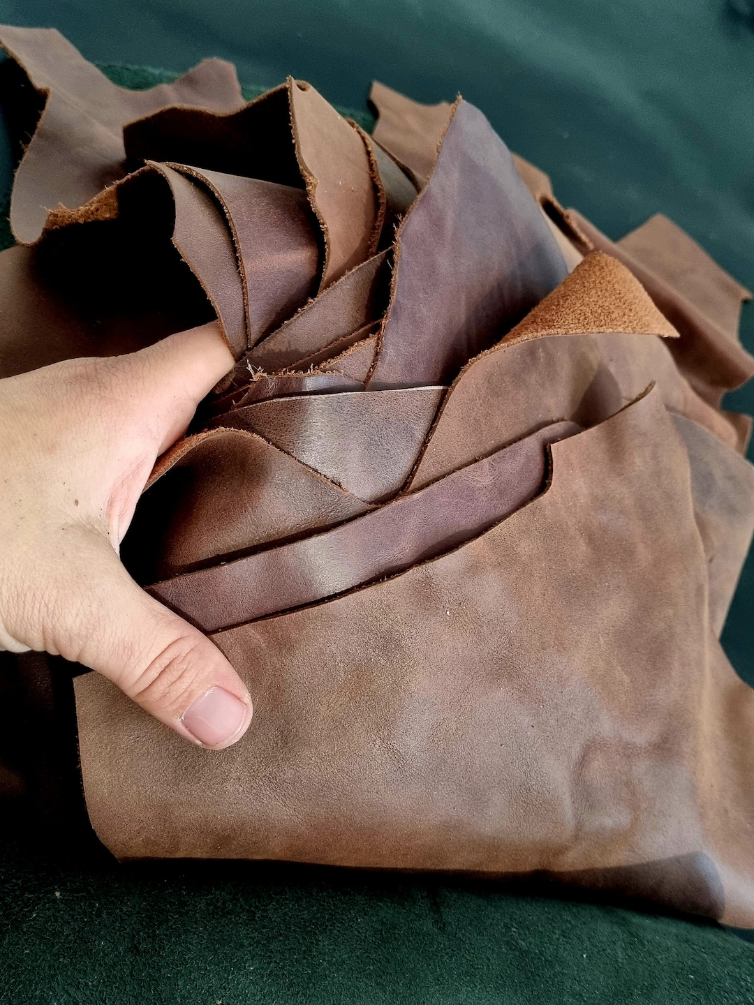 High Quality Leather Pieces, Crazy Horse Leather Off-cuts, Leather ...