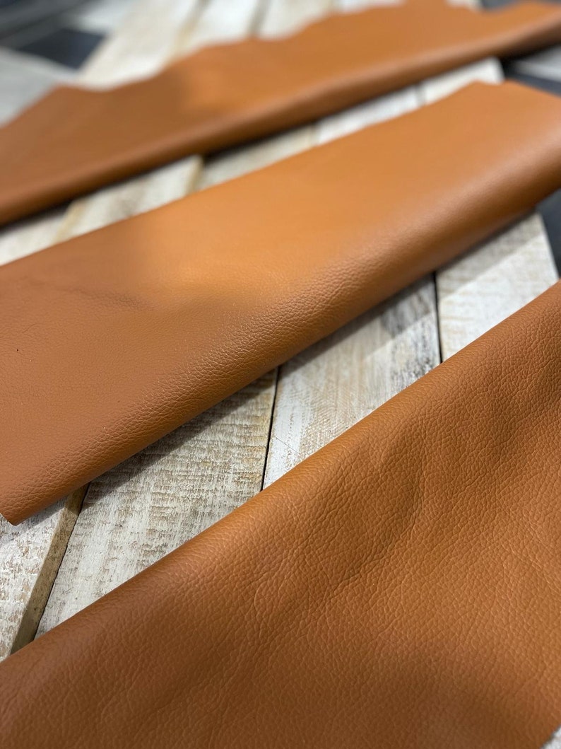 Premium Leather Large Pieces Brown Texture Leather - Etsy