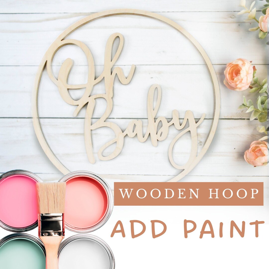 Hoop Paint Add-on for Personalized Wooden Hoop of Any Style - Etsy