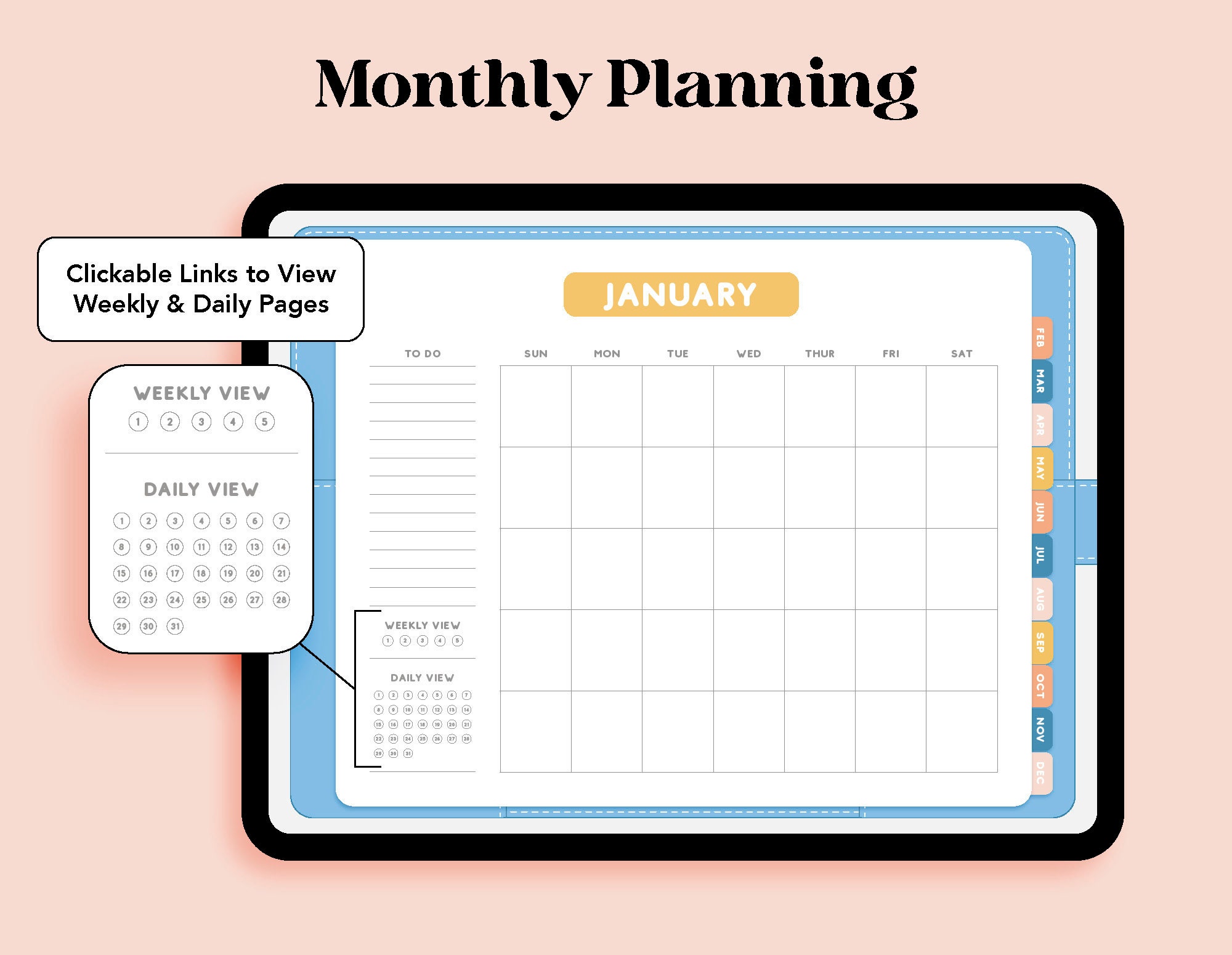 Digital Planner, Goodnotes Planner, Weekly Planner, Dated Daily Planner ...