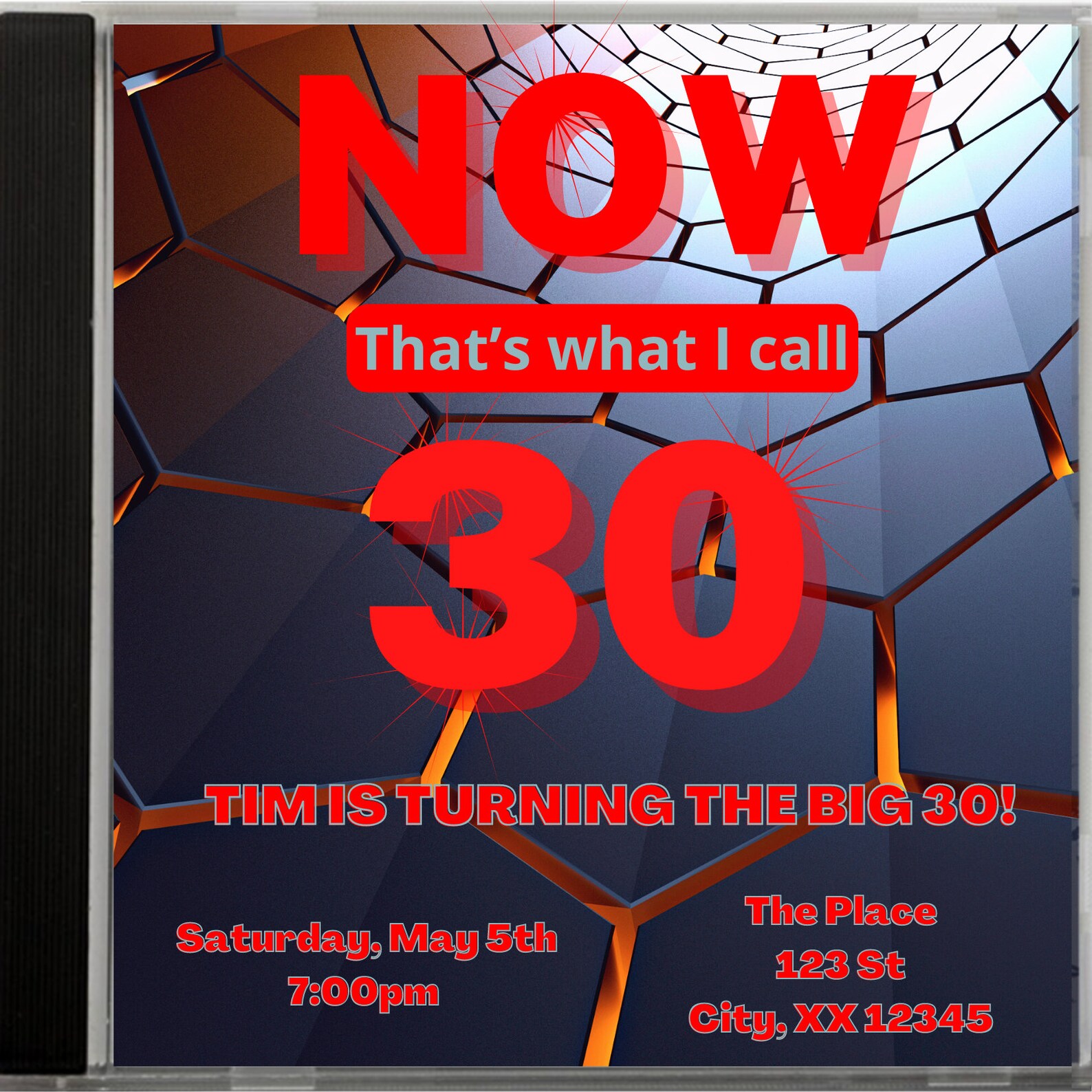 Now That’s What I Call 30th Birthday Invite Digital Birthday Invite ...