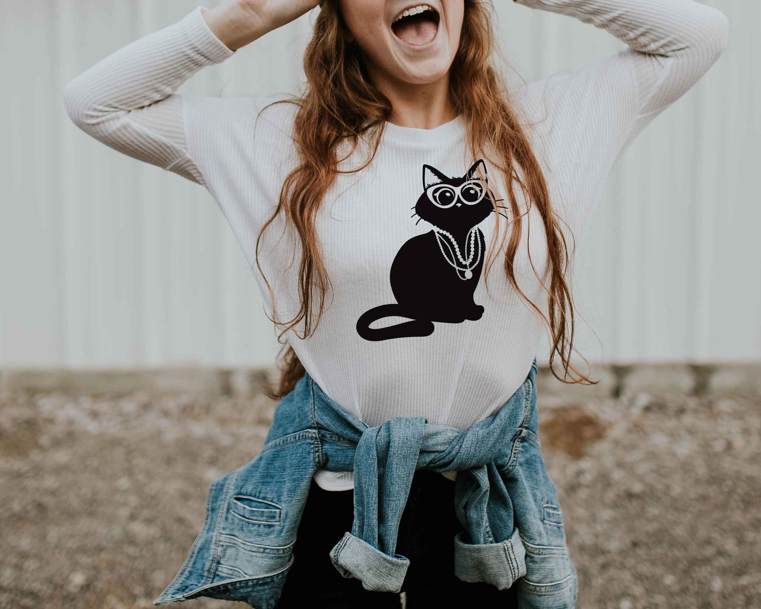 Fancy Cat SVG Cut File for Cricut Sihouette Cutting Machines Black Cat ...