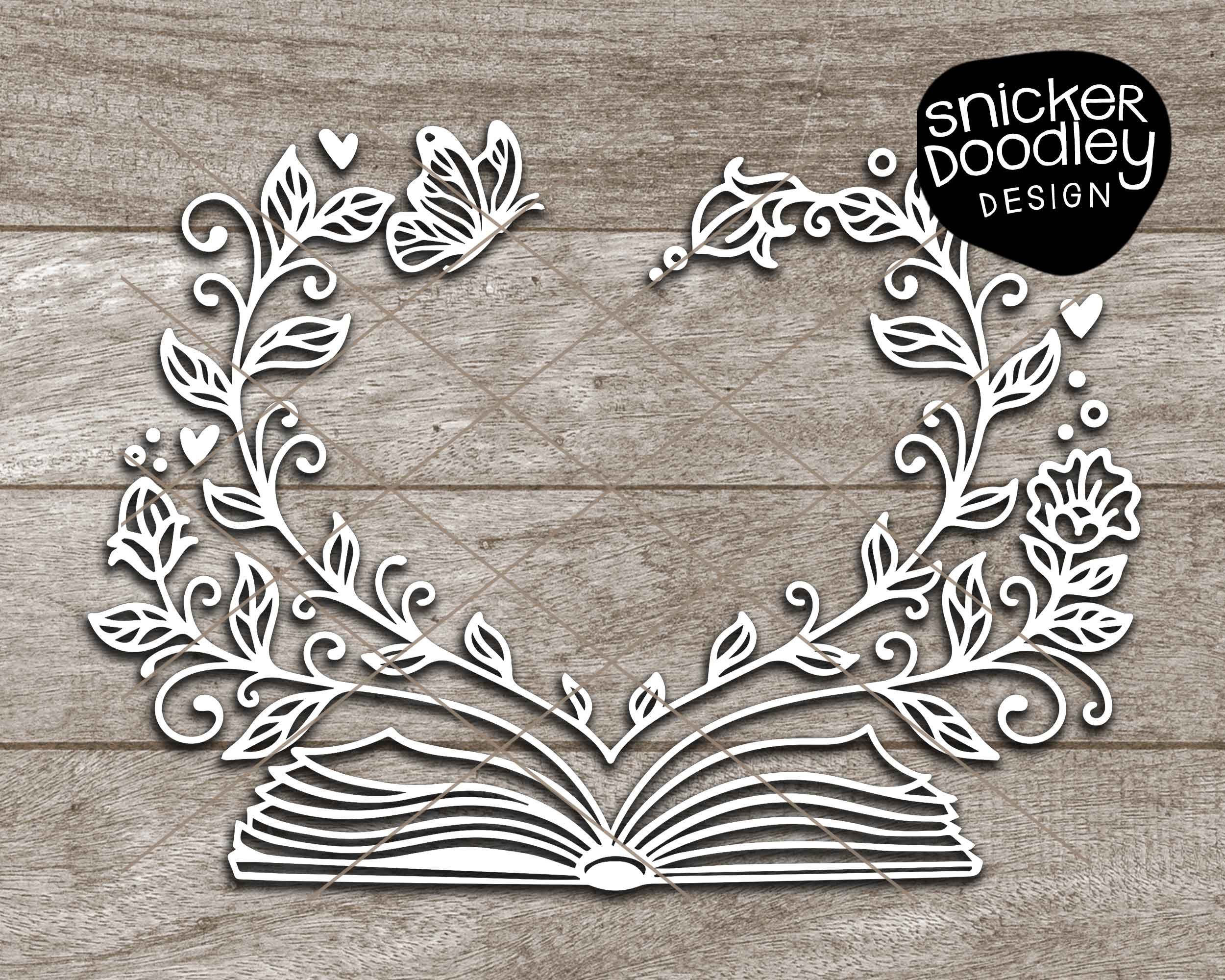 Blooming Book Love SVG Cut File for Cricut + Silhouette Cutting ...