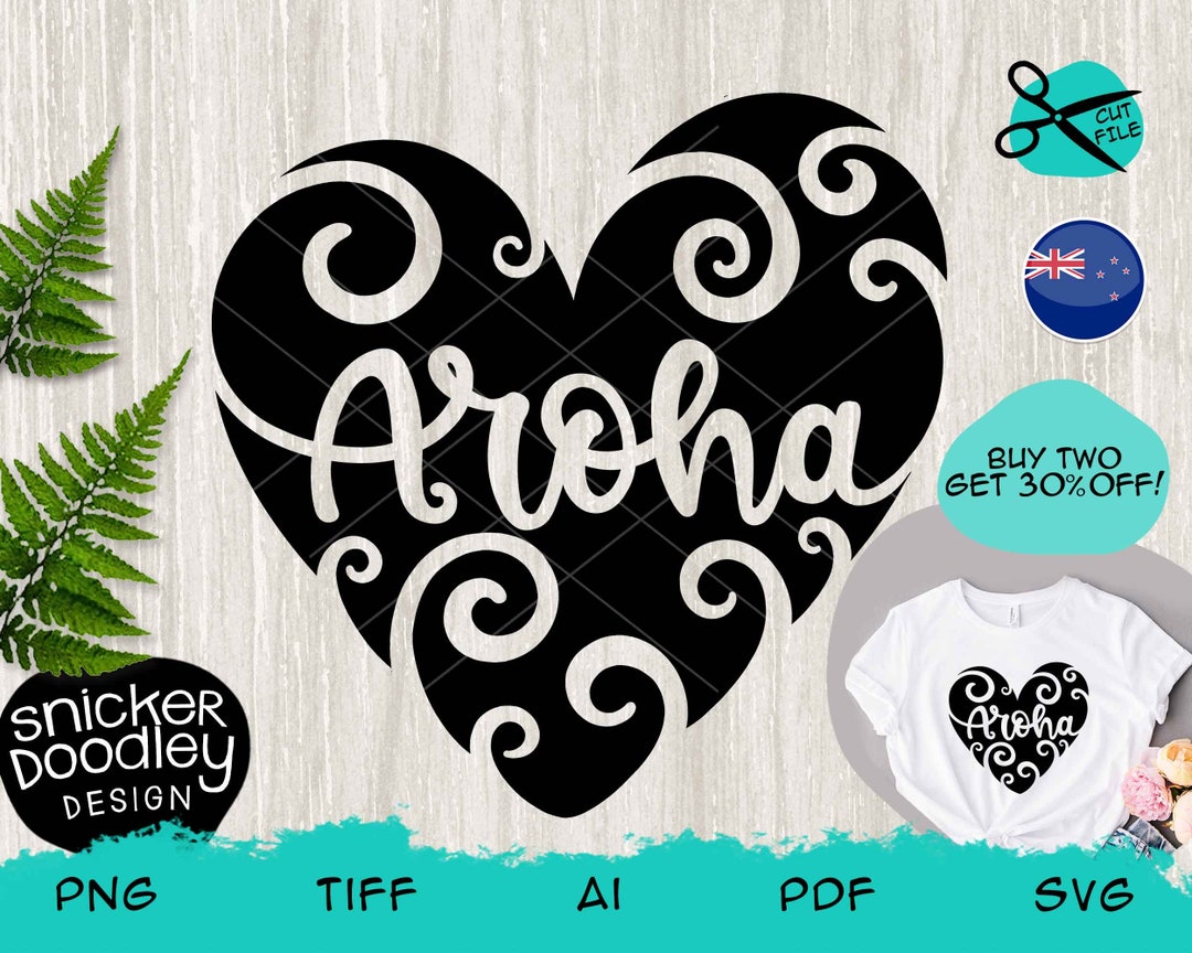 Aroha SVG Cut File for Cricut, Silhouette, Even Glowforge Cutting ...