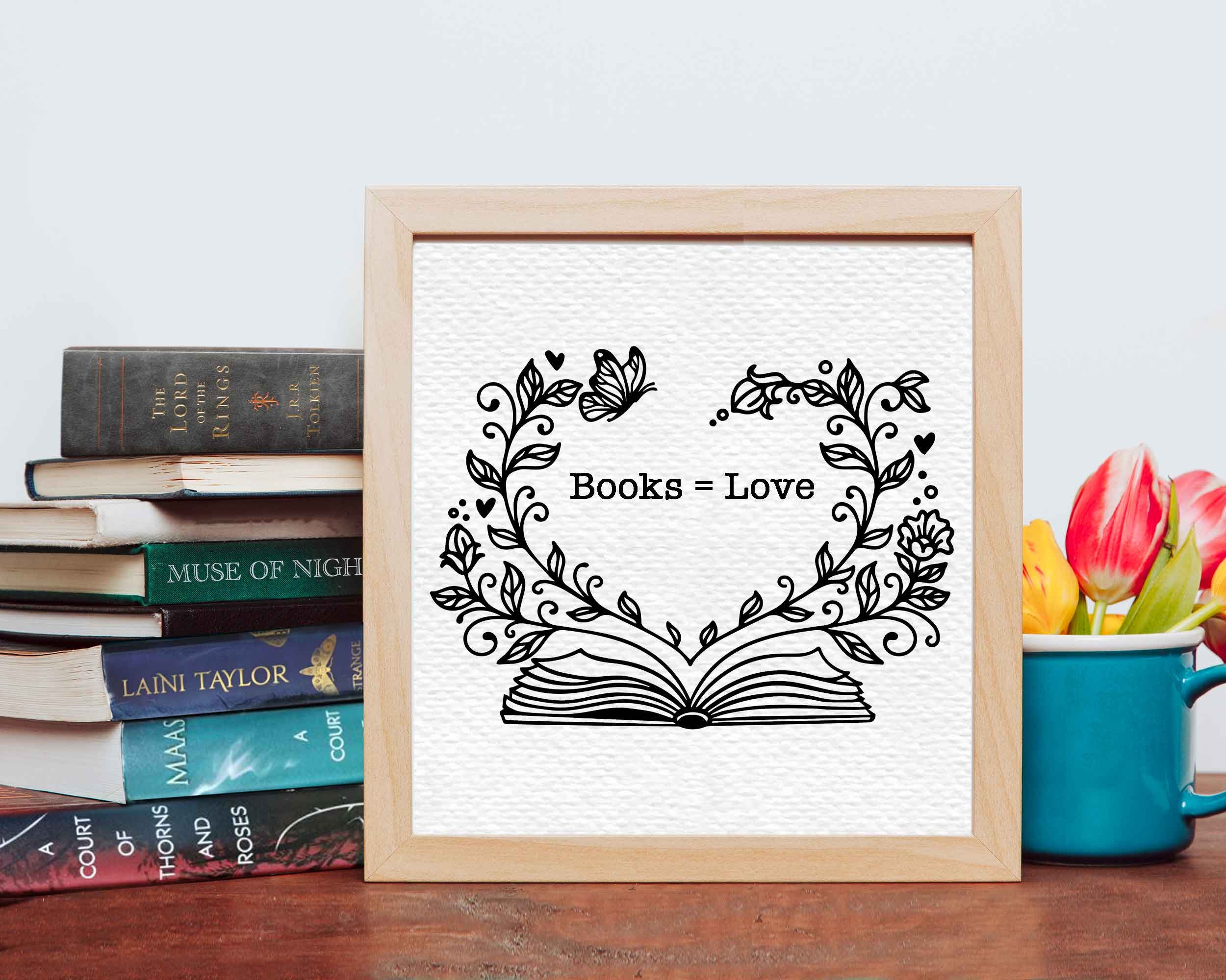 Blooming Book Love SVG Cut File for Cricut + Silhouette Cutting ...