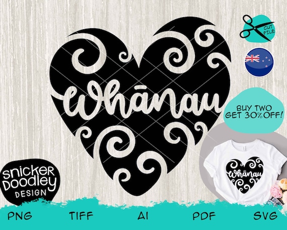Whānau Love SVG Cut File for Cricut Silhouette Cutting - Etsy Australia