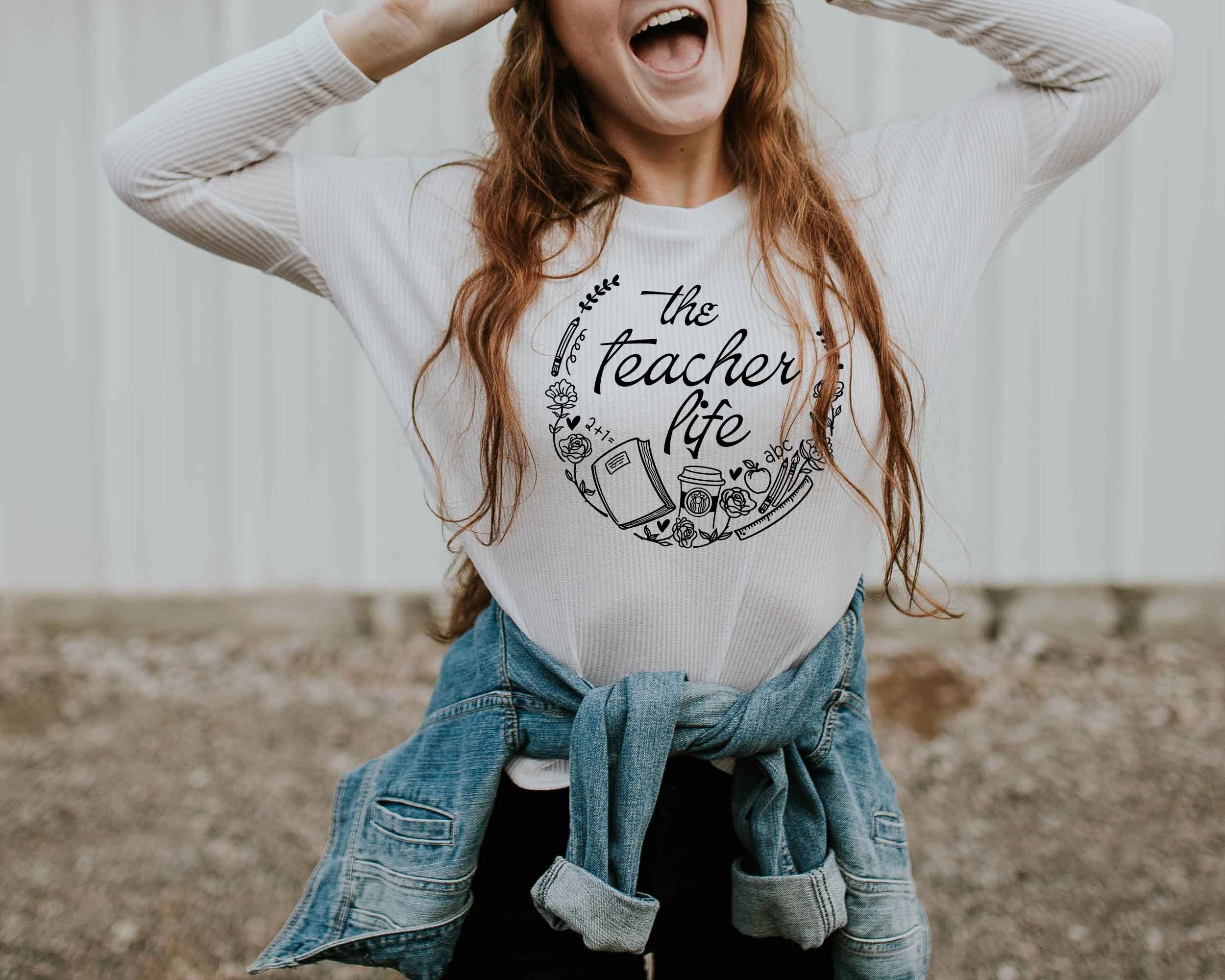 Teacher Love Circular Frame SVG Cut File for Cricut - Etsy