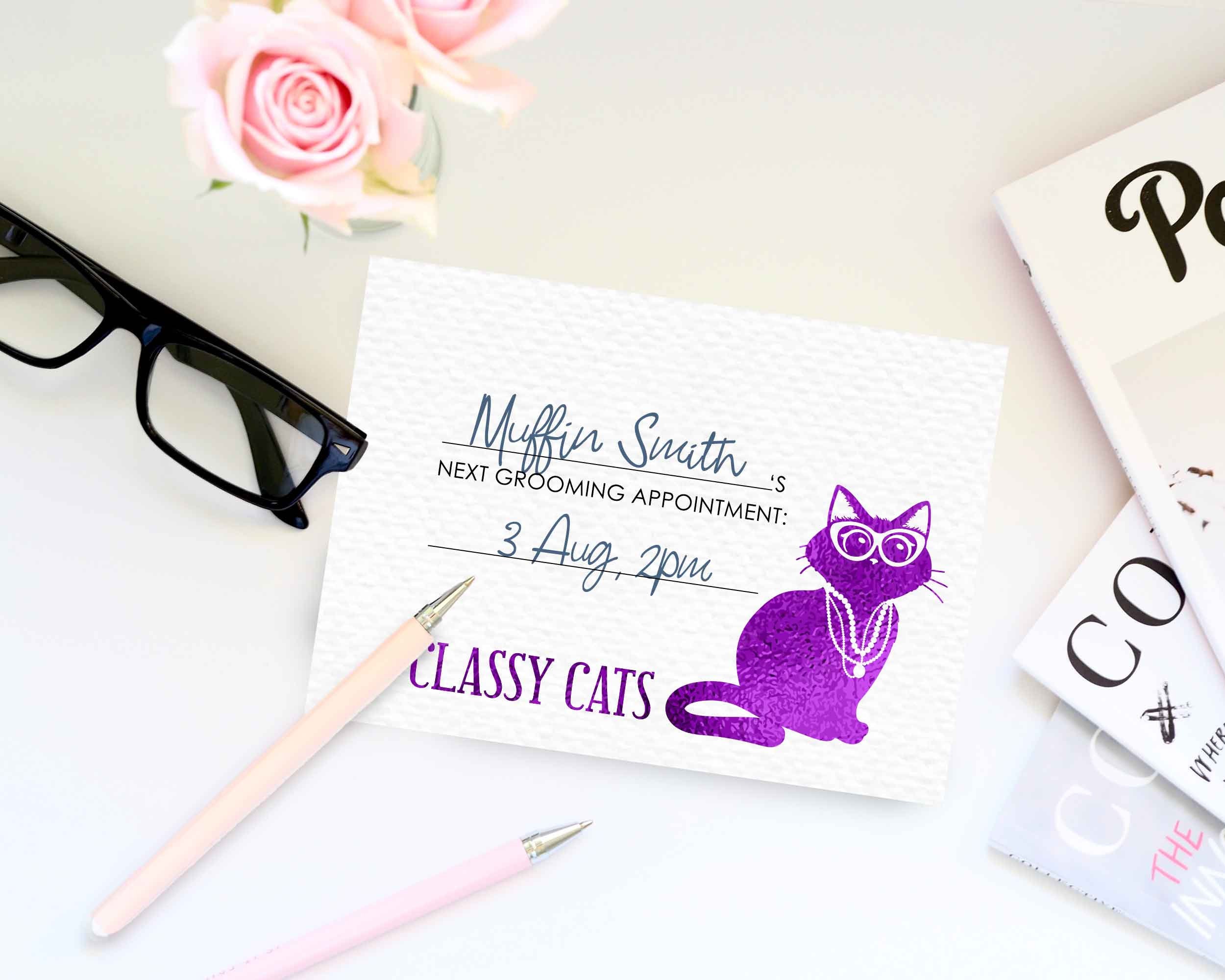 Fancy Cat SVG Cut File for Cricut + Sihouette Cutting Machines • Black ...