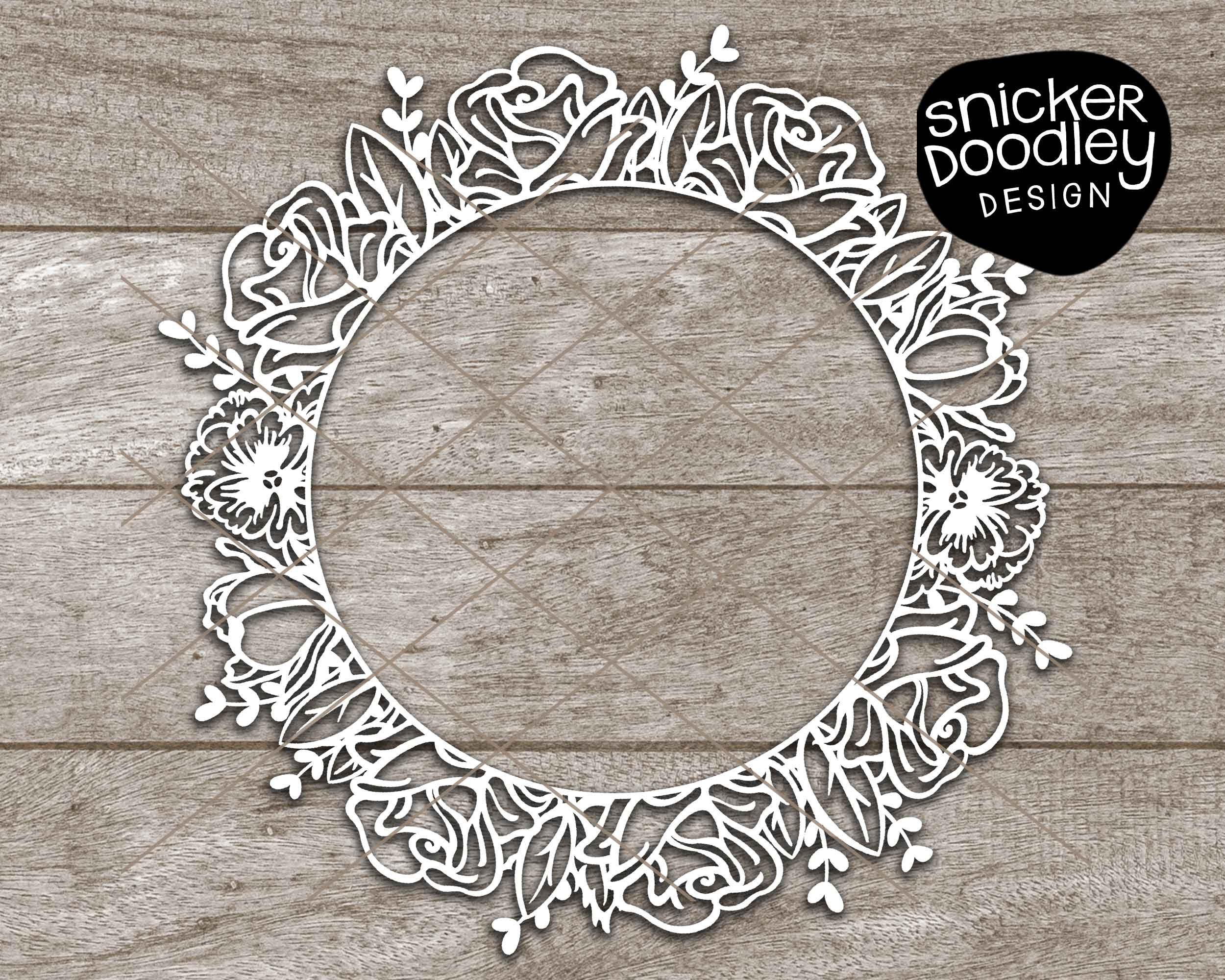 Beautiful Flower Round Frame • SVG Cut File for Cricut + Silhouette ...