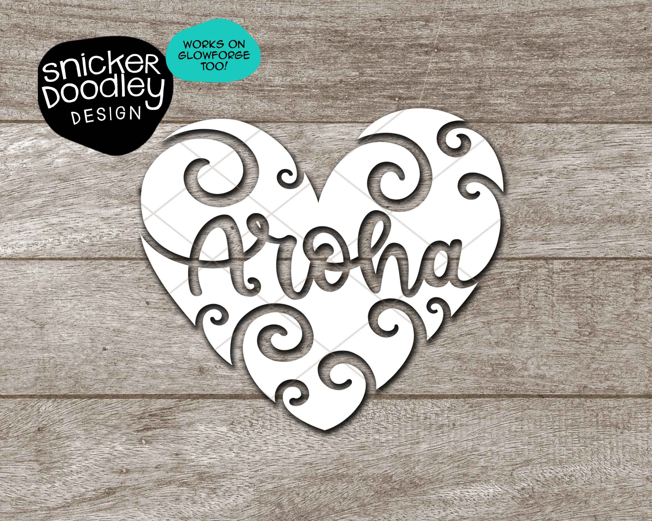 Aroha SVG Cut File for Cricut Silhouette Even Glowforge - Etsy