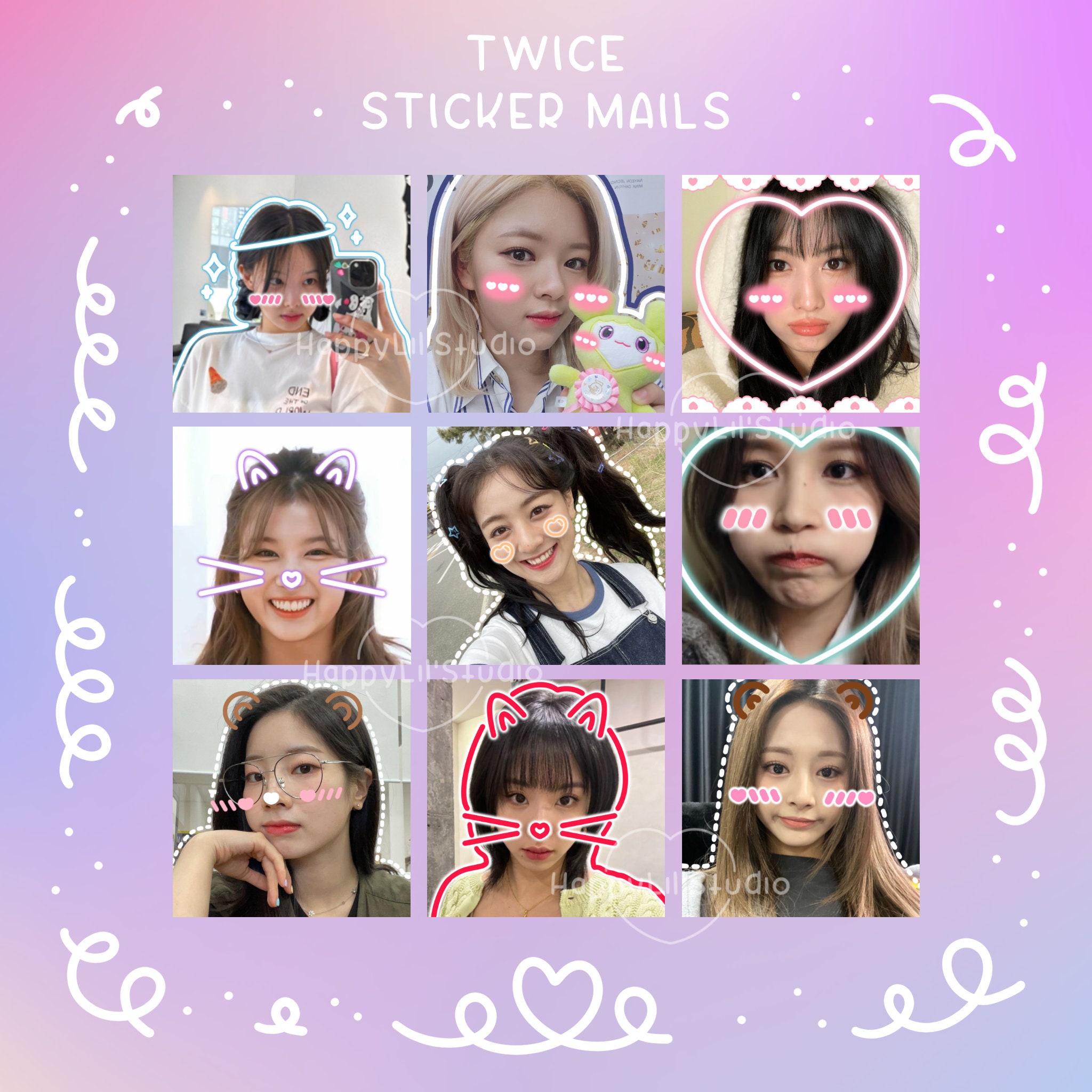 TWICE Kpop Mail Stickers Happy Mail Stickers Kpop Stickers Kpop Trading ...