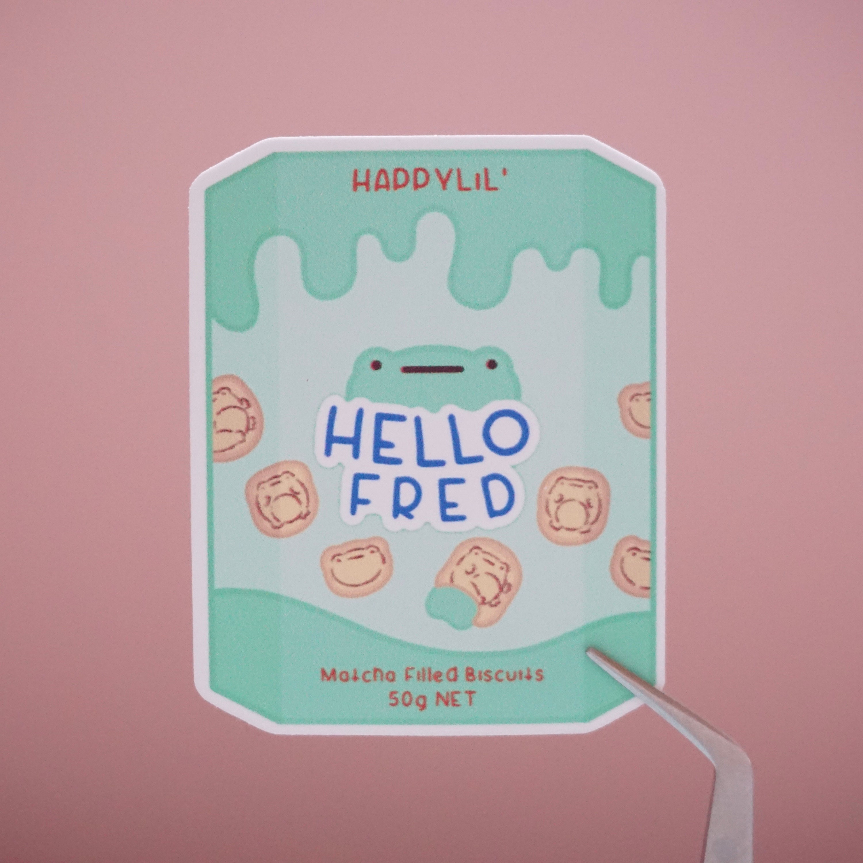 Hello Fred Soft Matte Vinyl Die-cut Sticker | Asian Snacks | Laptop ...
