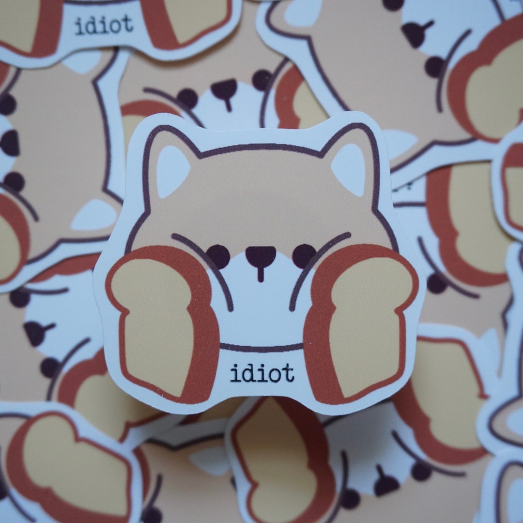 Idiot Sandwich Soft Matte Vinyl Die-cut Sticker | Cute Shiba | Laptop ...