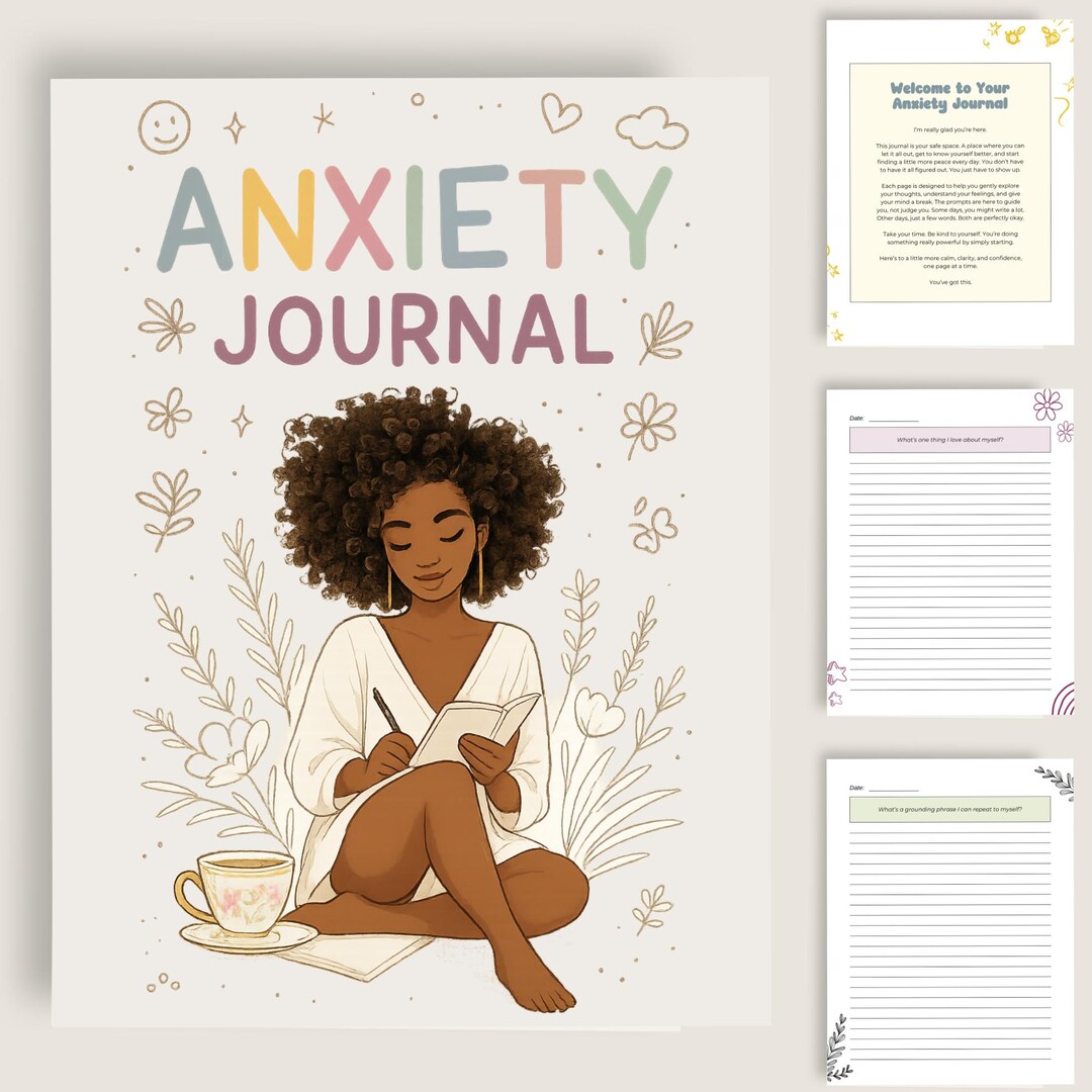 The Calm Within: an Anxiety Relief Journal - Etsy