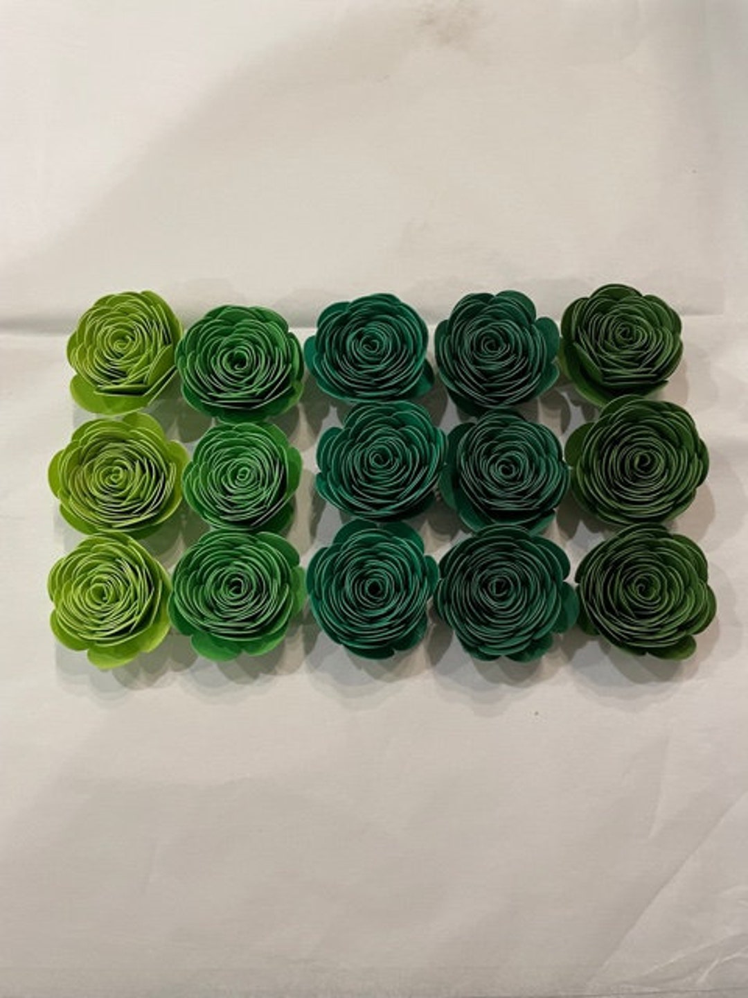 Green Paper Roses- Green Paper Flowers - Etsy