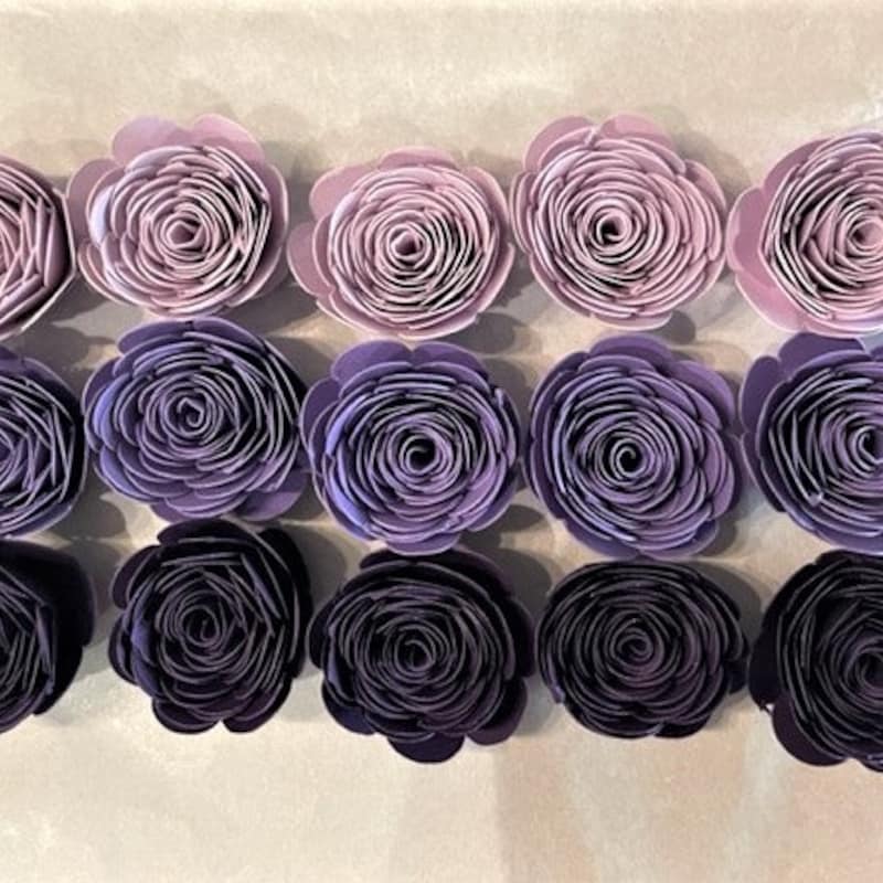 Purple Paper Flowers - Etsy