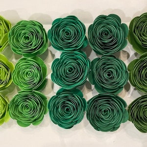 Green Paper Roses- Green Paper Flowers - Etsy