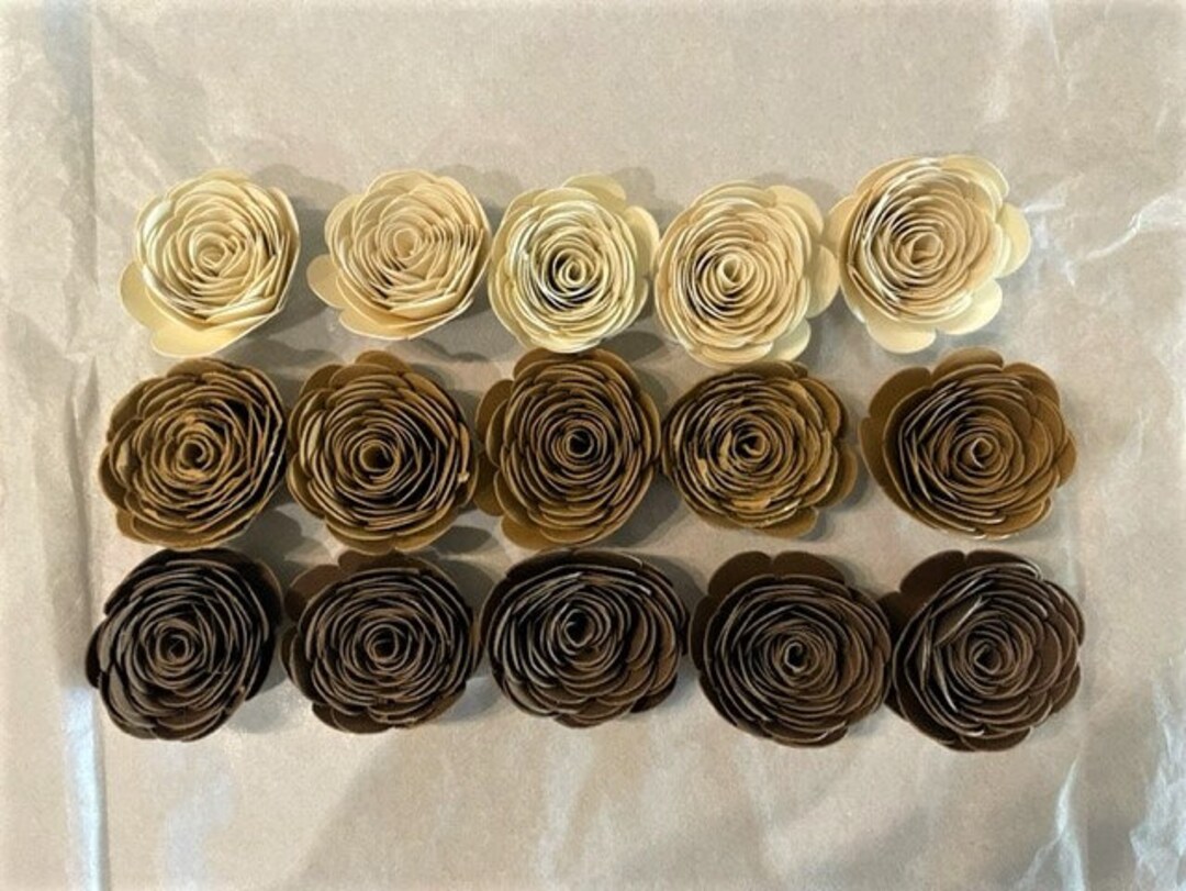 Brown Paper Roses - Brown Paper Flowers - Etsy