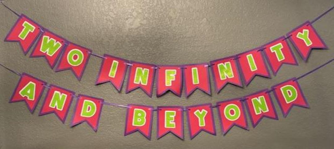 Two Infinity and Beyond Banner - Toy Story Inspired Banner - Etsy