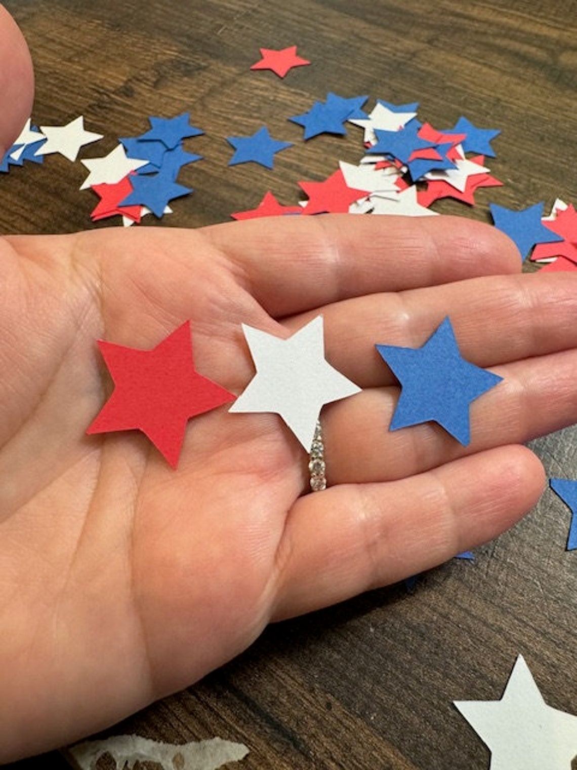4th of July Confetti Patriotic Confetti Red White and Blue Star ...