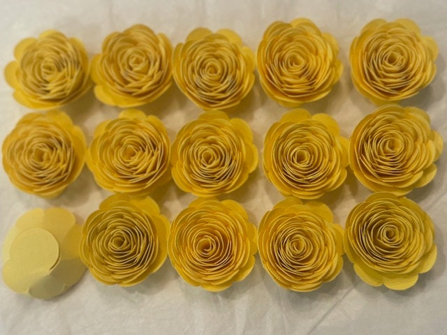 Yellow Paper Roses - Yellow Paper Flowers - Etsy